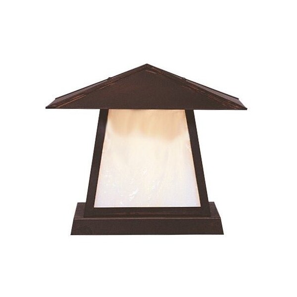 Arroyo Craftsman 12 Carmel Column Mount With T Bar Overlay Veridgris Patina Gold White